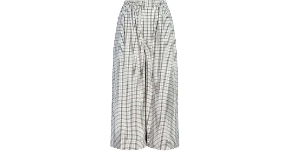 Proenza Schouler Meadow Check Trousers in Grey | Lyst UK