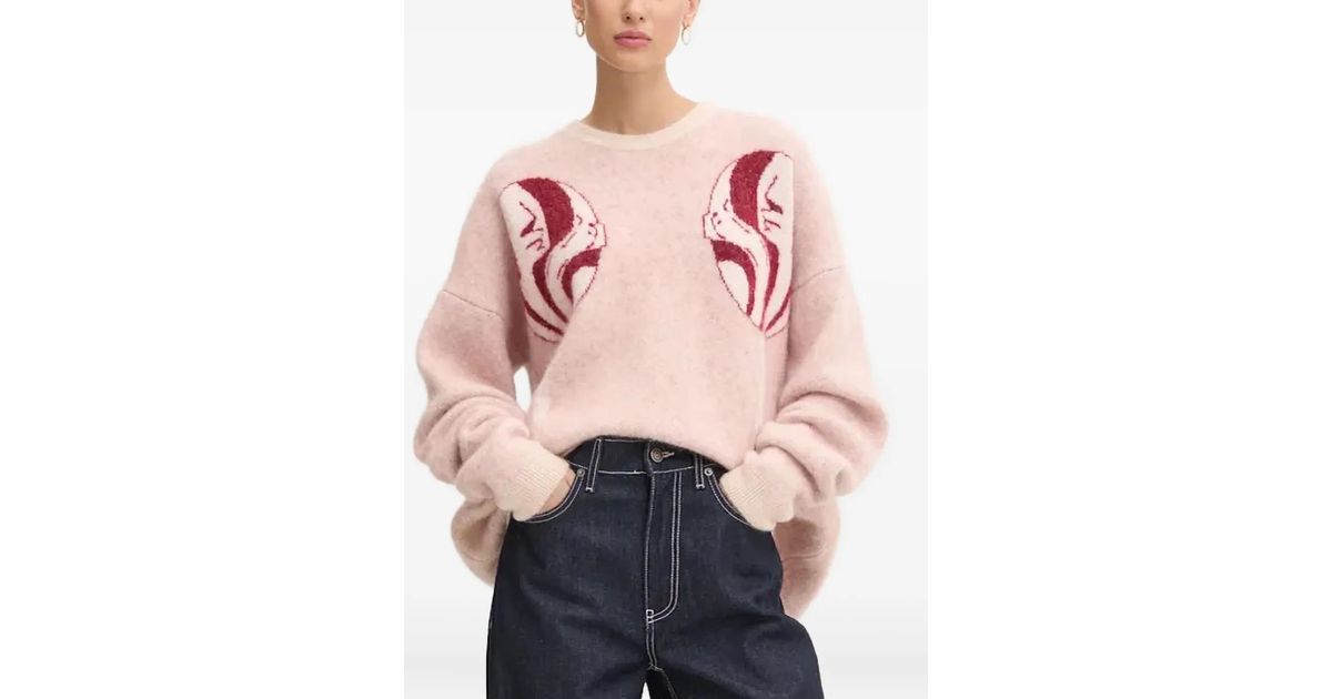 Fiorucci Lollipop-Motif Ribbed-Hem Sweater in Pink | Lyst UK