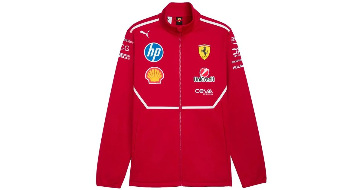 PUMA X Scuderia Ferrari 2025 Team Softshell Zip Jacket in Red for Men ...