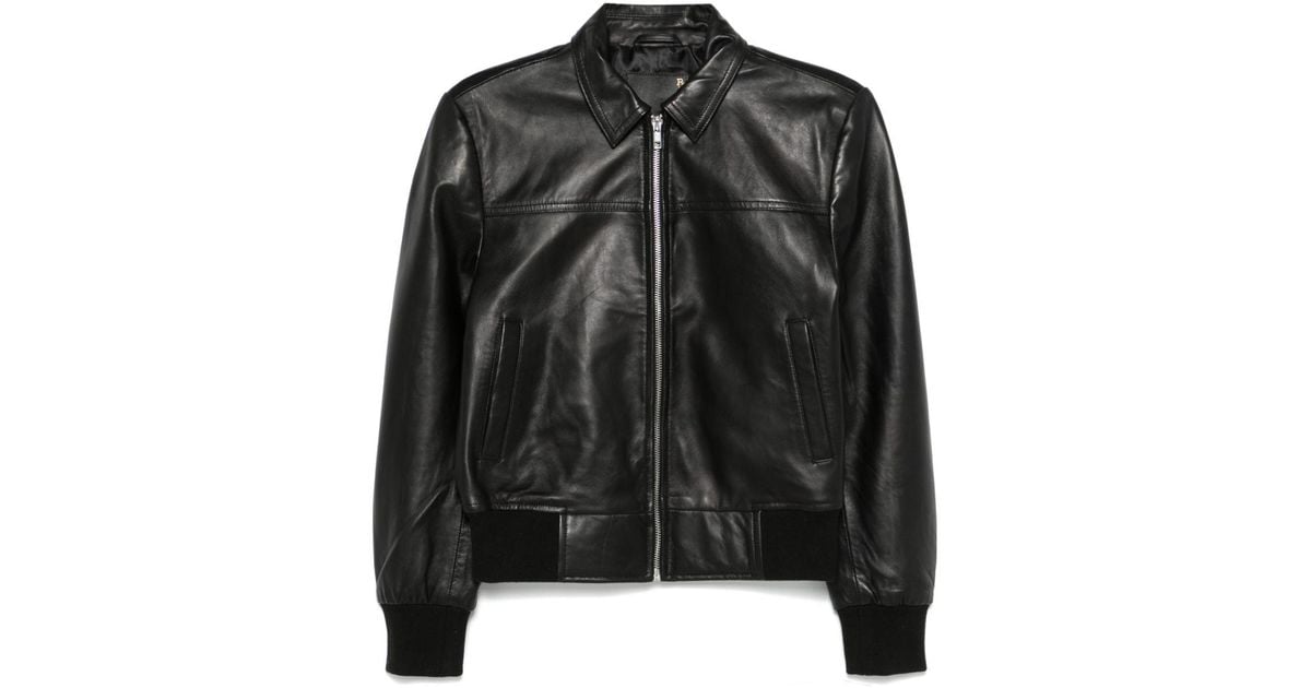 R13 Leather Jacket in Black | Lyst