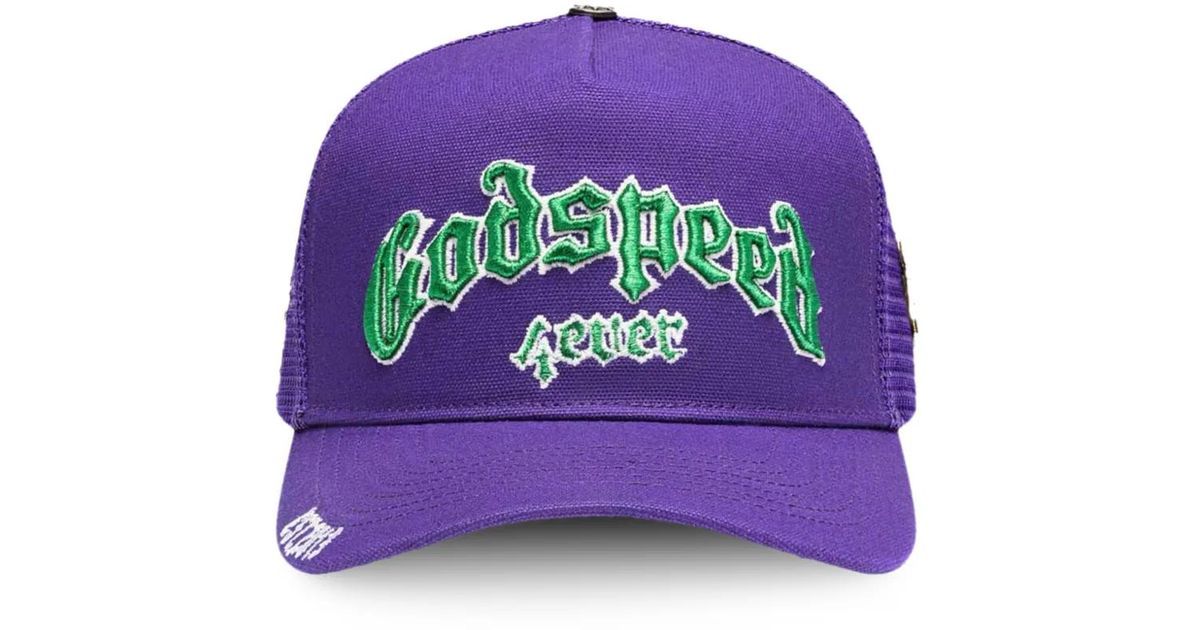 Godspeed Gs Forever Trucker Embroidered Baseball Cap in Purple for Men ...