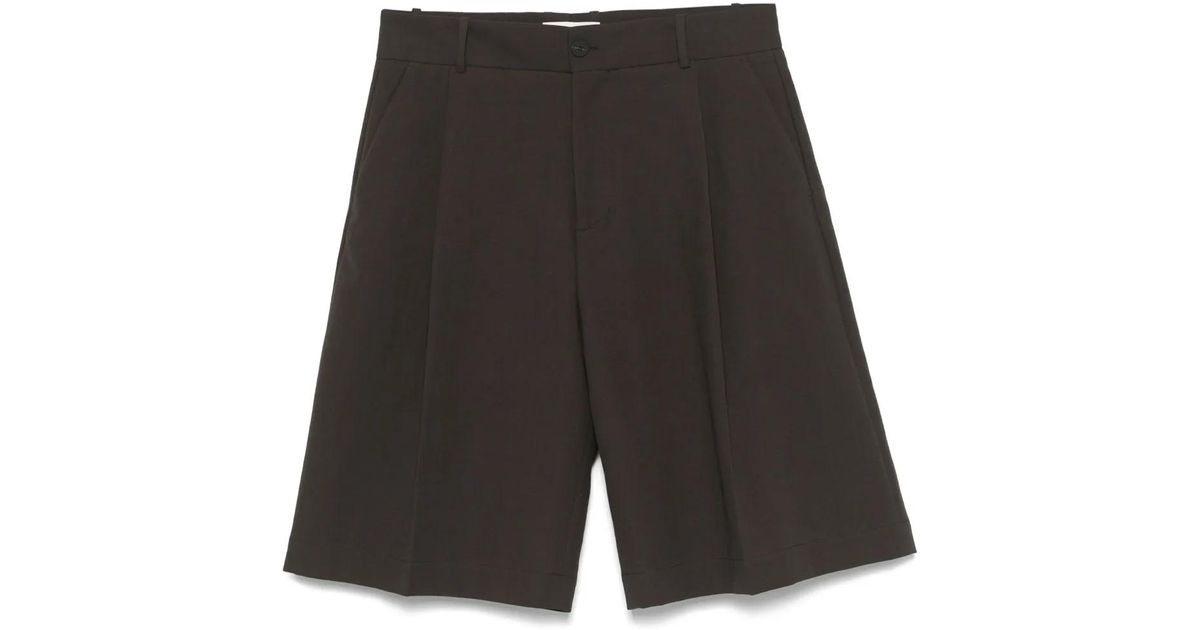 Studio Nicholson Fowld Shorts in Gray for Men | Lyst