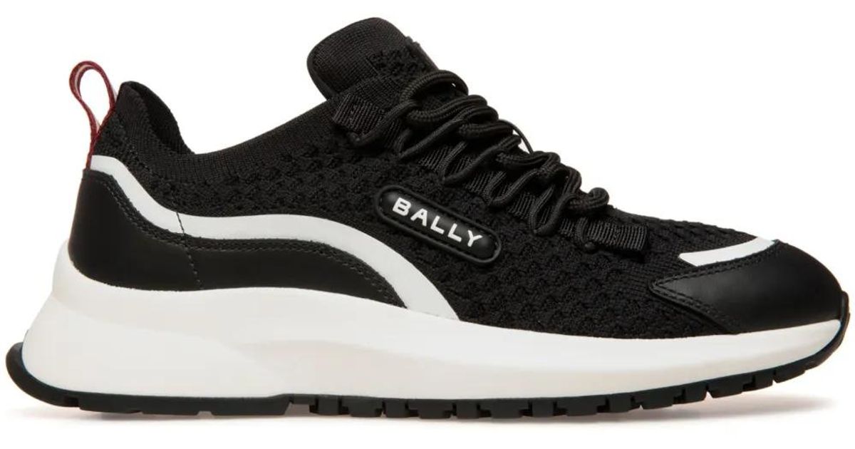 Bally Outline Logo-Patch Sneakers in Black | Lyst
