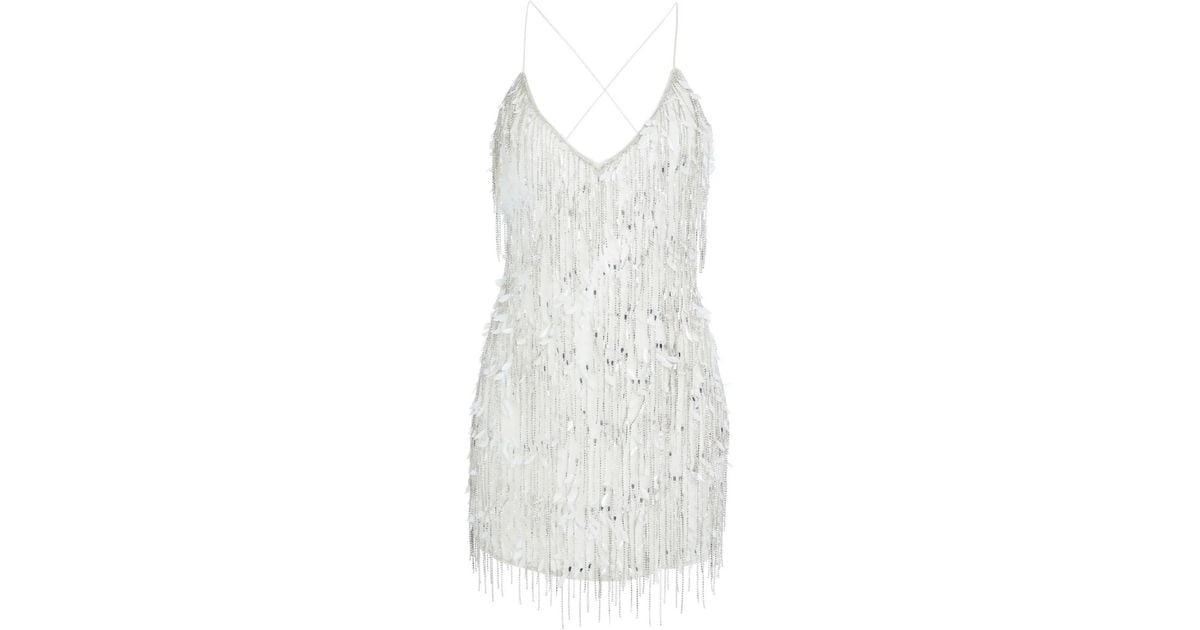 retroféte Haven Embellished Dress in White | Lyst