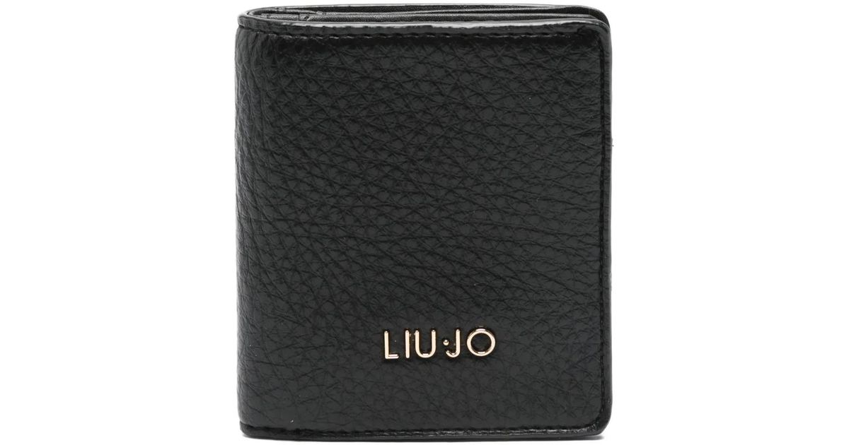 Liu Jo Logo-Lettering Wallet in Black | Lyst UK