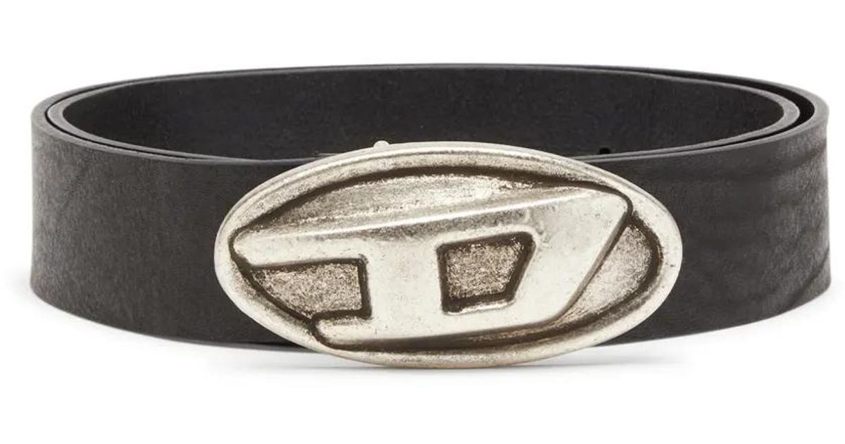 DIESEL B-Double D Belt in White for Men | Lyst UK
