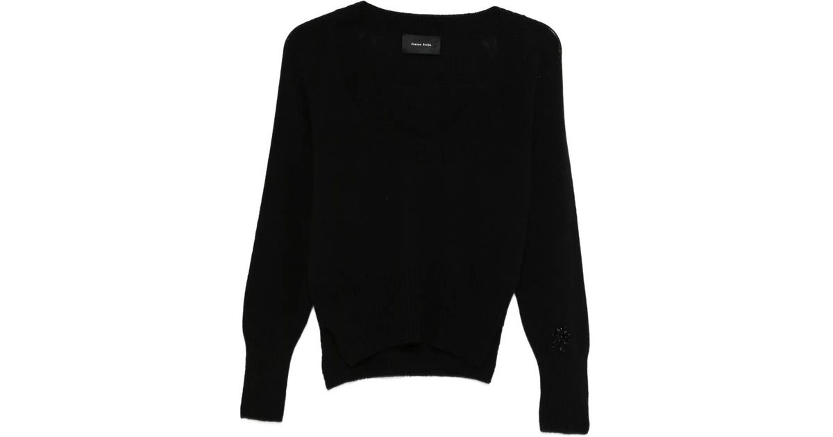 Simone Rocha Long-Sleeve Sweater in Black | Lyst UK