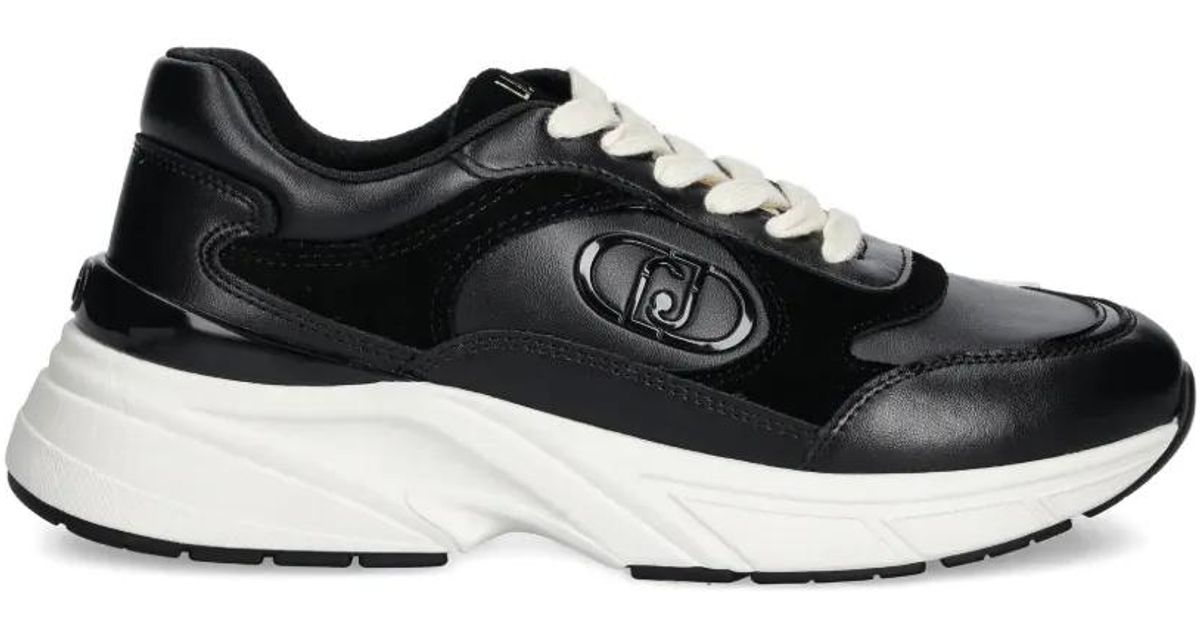 Liu Jo Logo-Patch Panelled Sneakers in Black | Lyst UK