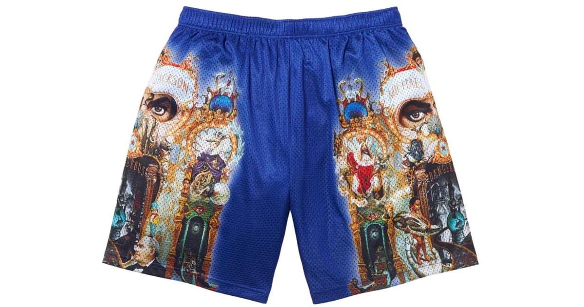 Supreme X Michael Jackson Dangerous Mesh Short in Blue for Men | Lyst UK