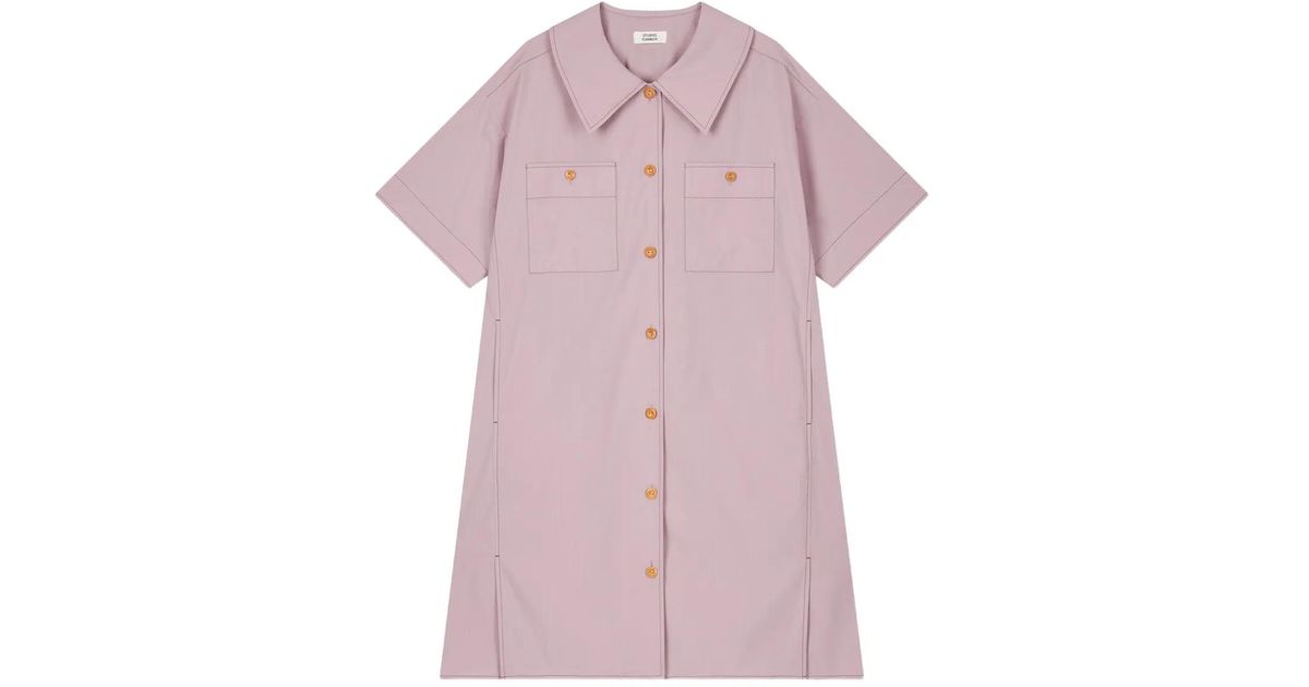 Studio Tomboy X Button-Down Pocket Dress in Pink | Lyst UK
