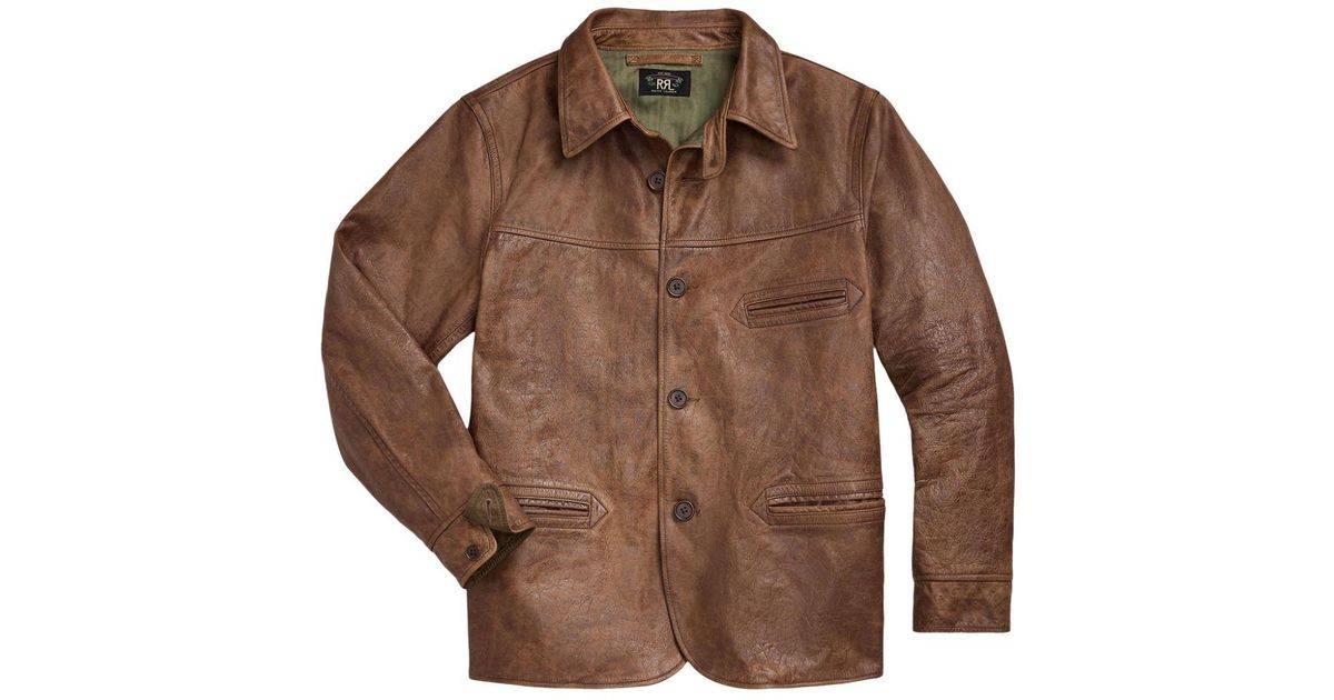 RRL Bradley Leather Jacket in Brown for Men | Lyst