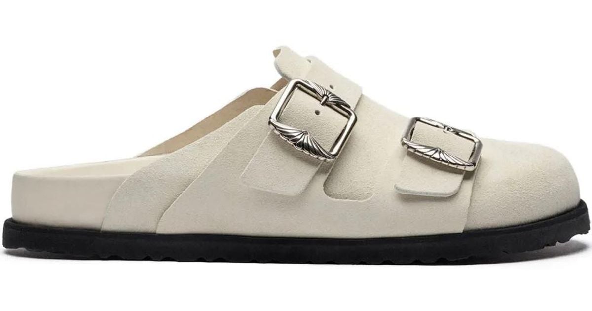 Birkenstock Double-Strap Closed-Toe Sandals in White | Lyst UK