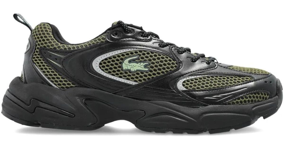 Lacoste Mesh-Panelled Chunky-Sole Sneakers in Black | Lyst UK
