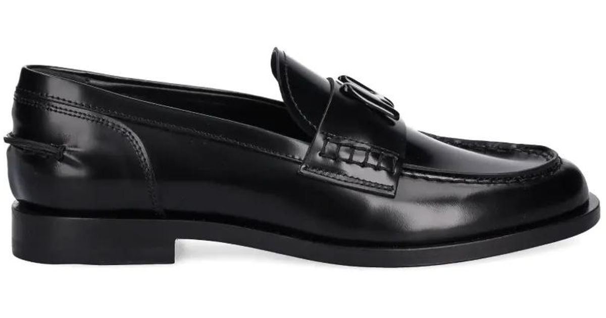 MSGM Letter-Appliqué Loafers in Black | Lyst UK