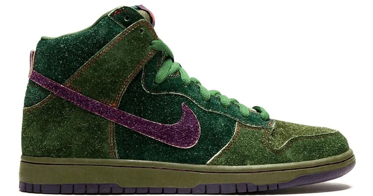 Nike Dunk High Premium Sb "skunks" Shoes in Green for Men | Lyst UK