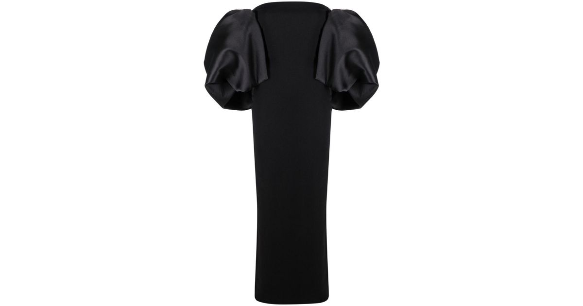 Solace London Pia Off-the-shoulder Stretch-crepe And Faille Maxi Dress ...