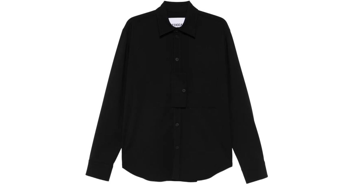 MEDEA Reversed-Pocket Shirt in Black for Men | Lyst UK