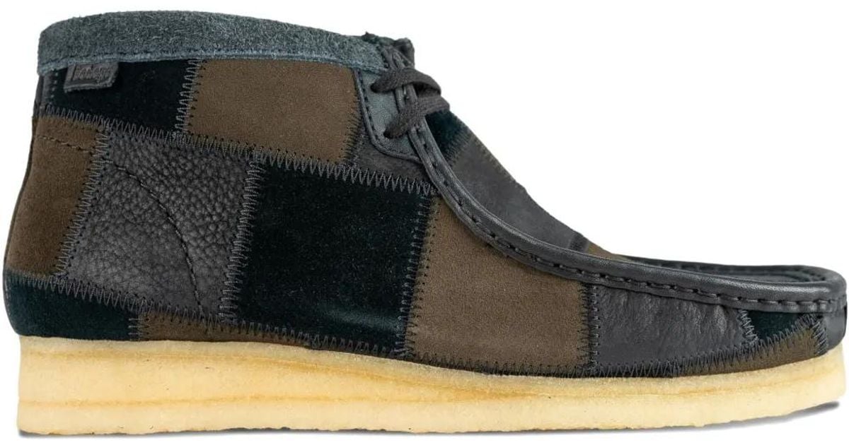 Clarks Leather Wallabee Boots in Black for Men | Lyst