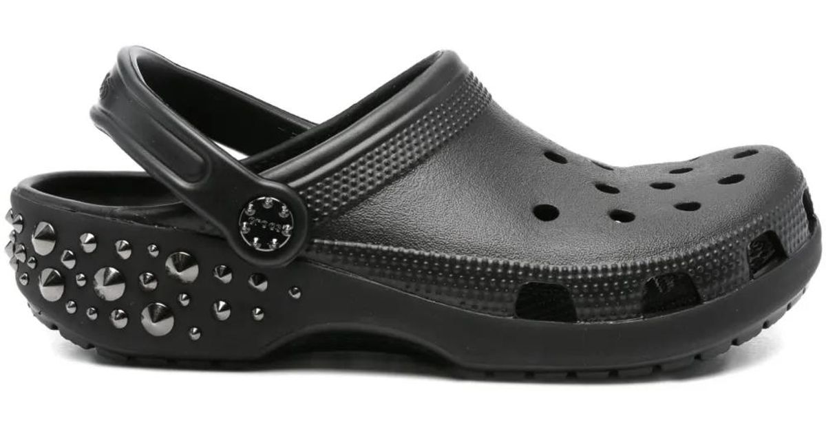 Crocs™ Classic Studded Clogs in Black | Lyst