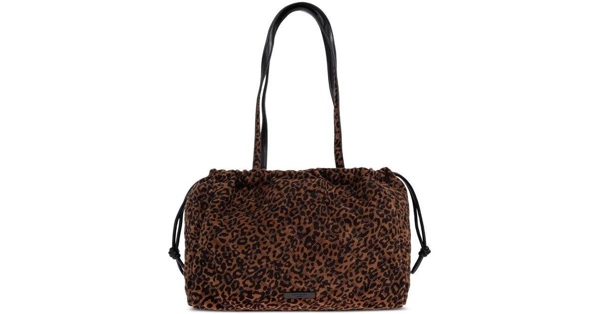 Kurt Geiger Kensington Leopard-Print Quilted Tote Bag in Brown | Lyst