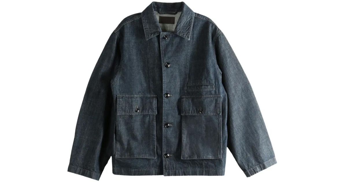 Lemaire Pocket Jacket in Blue | Lyst