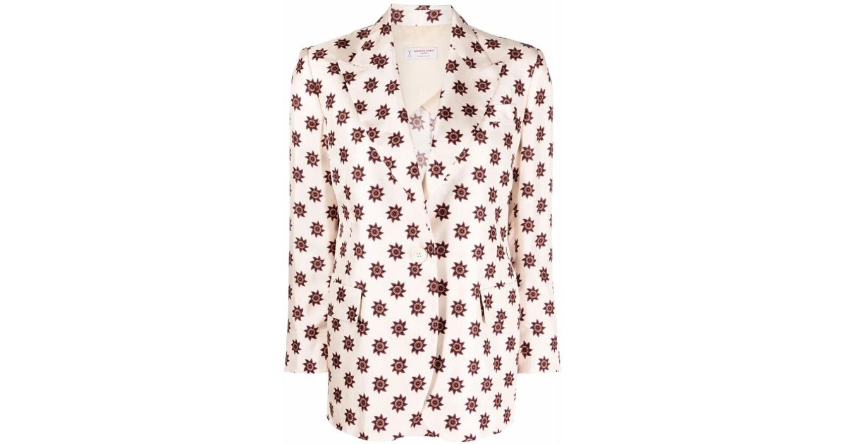 Alberto Biani Double-breasted Silk Jacket in White | Lyst UK