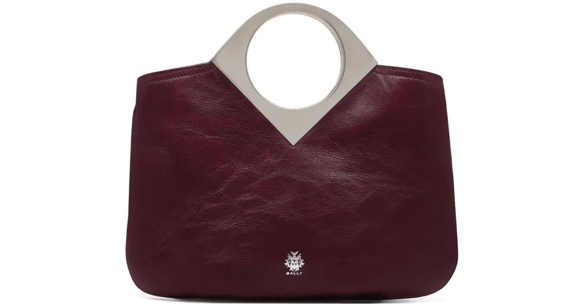 Bally Mini Anni Leather Tote Bag in Purple | Lyst UK