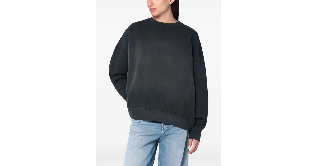 Golden Goose Crew-Neck Star-Detail Sweatshirt in Blue | Lyst