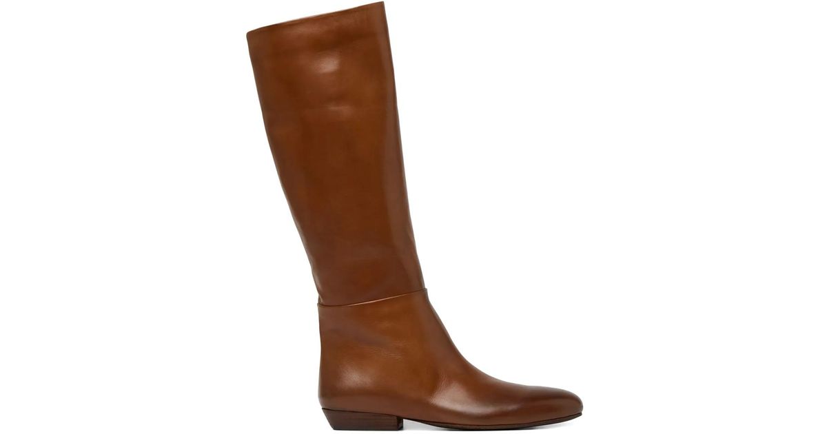 Marsèll Leather Knee-High Boots in Brown | Lyst UK