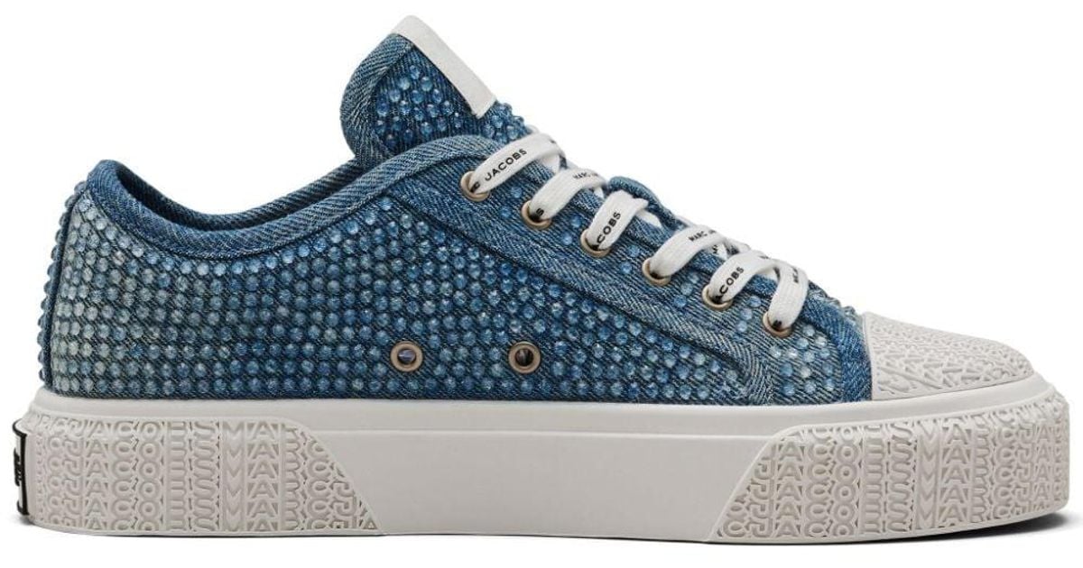 Marc Jacobs The Crystal Denim Sneakers in Blue | Lyst