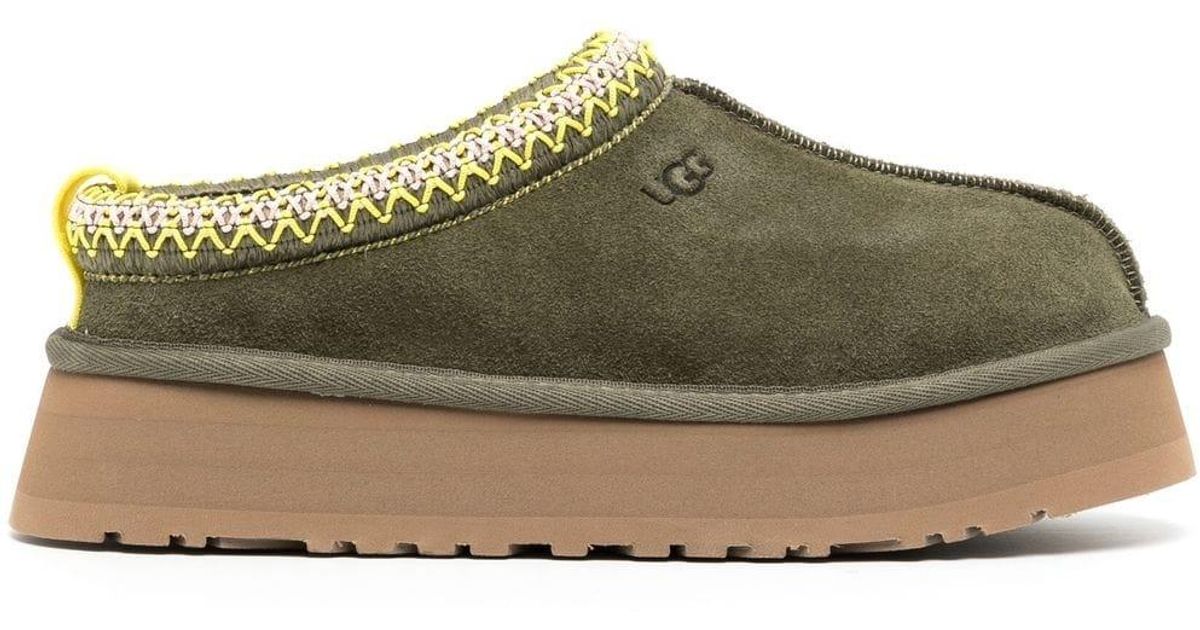 UGG Tazz Platform Slippers in Green | Lyst UK