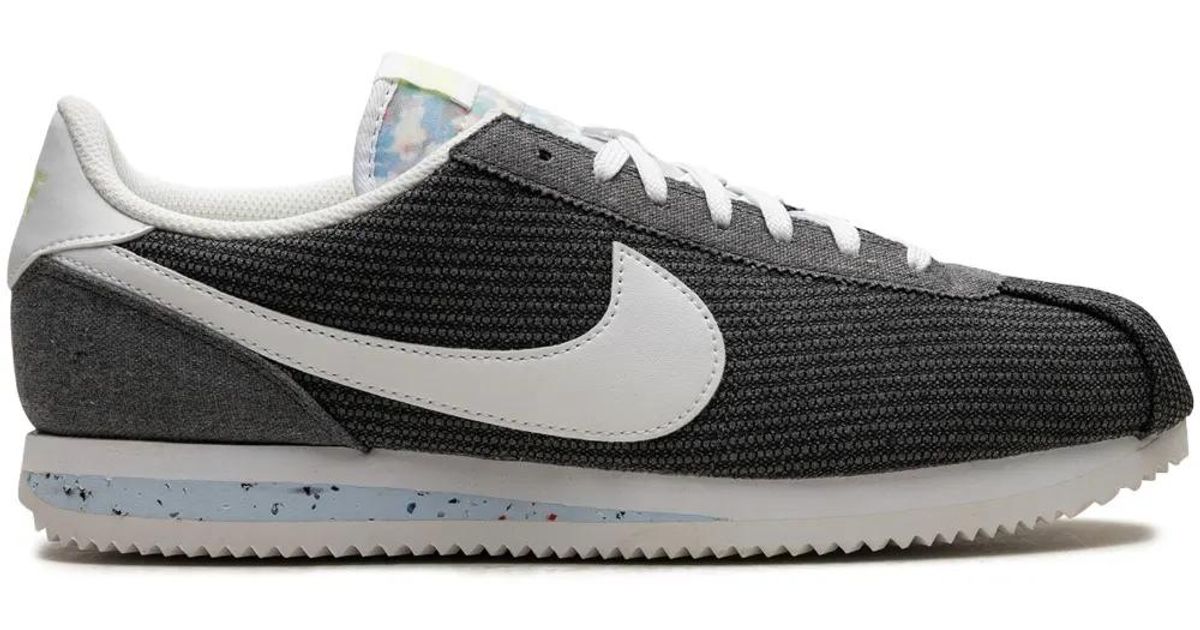 Nike Classic Cortez "Recycled Canvas" Sneakers in Black | Lyst UK