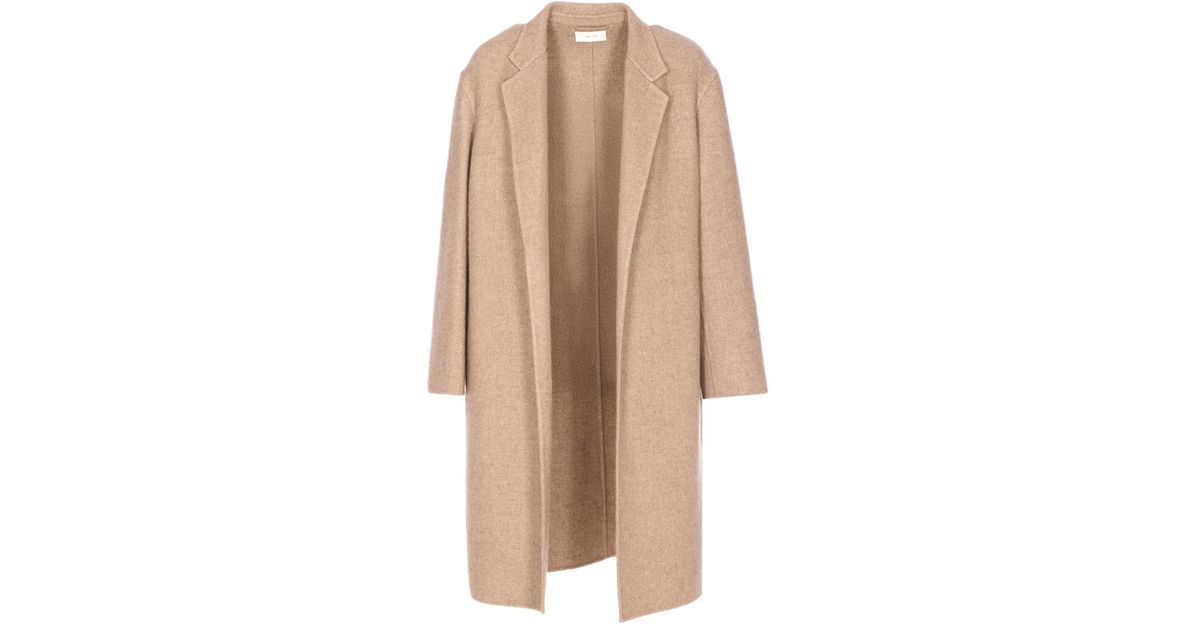 The Row Fedra Cashmere Coat in Natural | Lyst