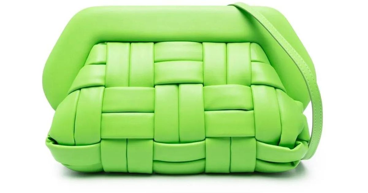 THEMOIRÈ Bios Weaved Mantis Clutch Bag in Green | Lyst