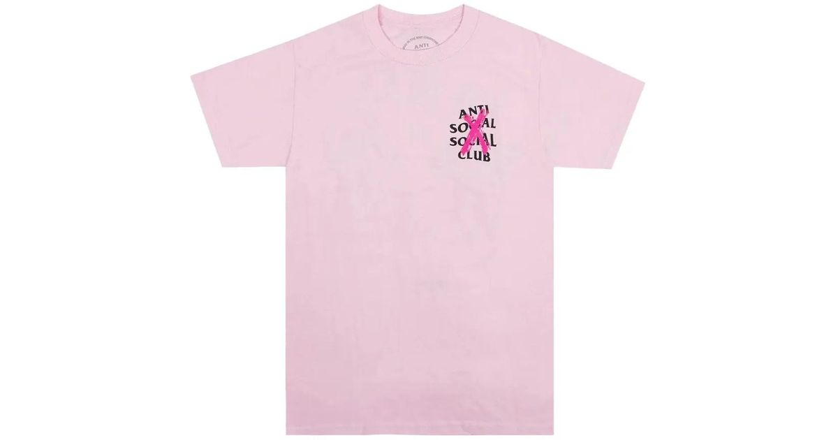 ANTI SOCIAL SOCIAL CLUB Cancelled Logo T-Shirt in Pink for Men | Lyst UK