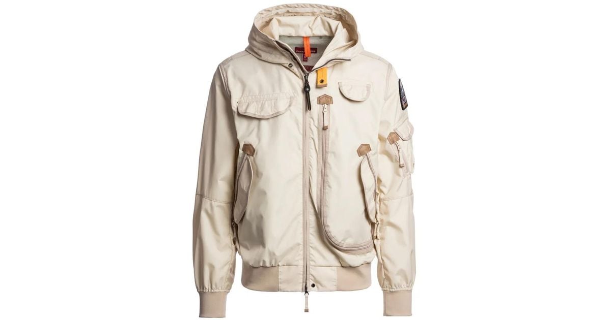 Parajumpers Logo-Patch Hooded Jacket in Natural for Men | Lyst UK