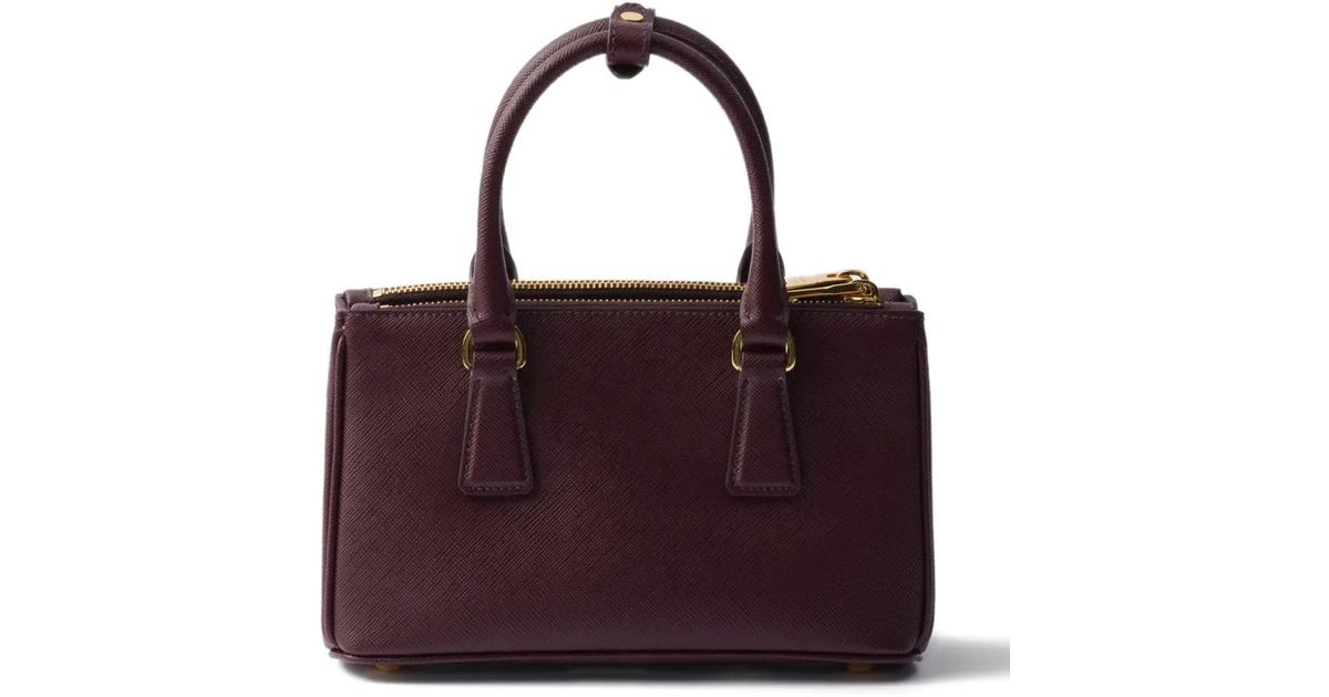 Prada Galleria Mini Bag in Purple | Lyst UK