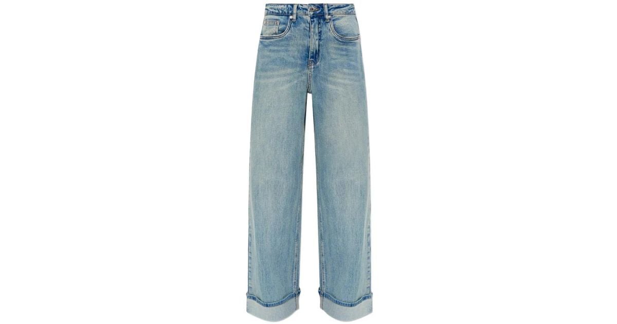Gestuz Cuffed Denim Jeans in Blue | Lyst UK