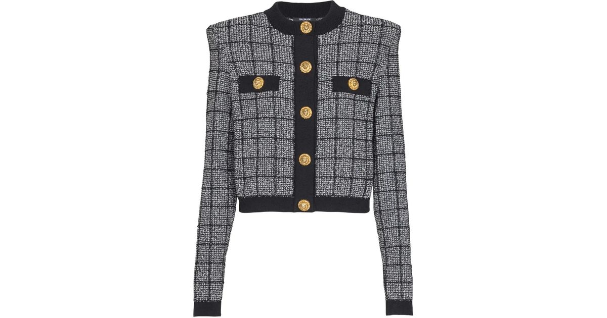 Balmain Button-Fastening Jacket in Black | Lyst UK