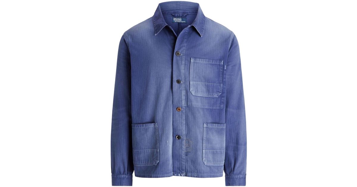 Polo Ralph Lauren Multiple-Pocket Field Jacket in Blue for Men | Lyst