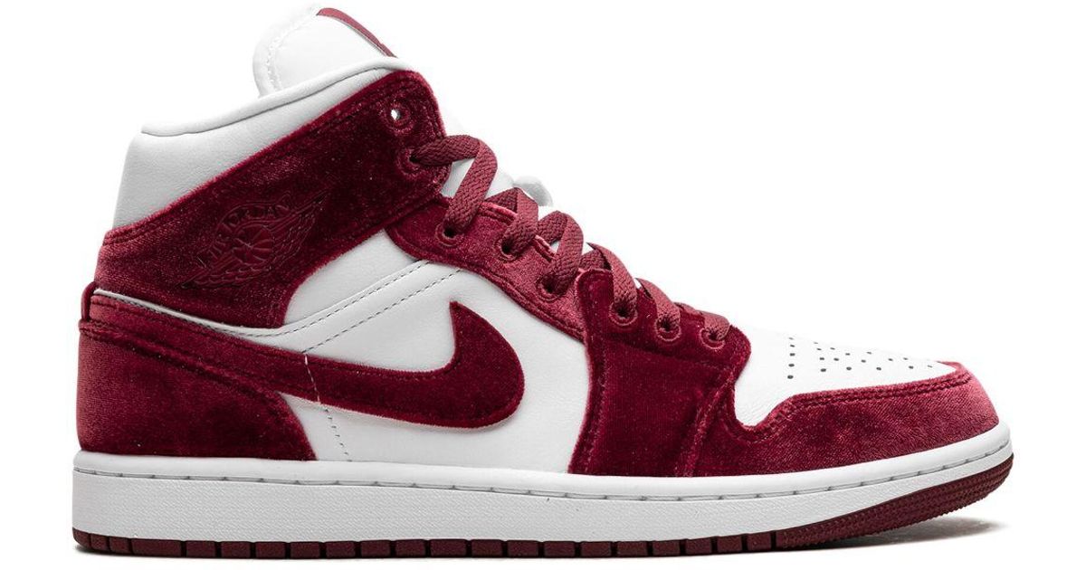 Nike 1 Mid Se " Velvet" Sneakers in Red | Lyst