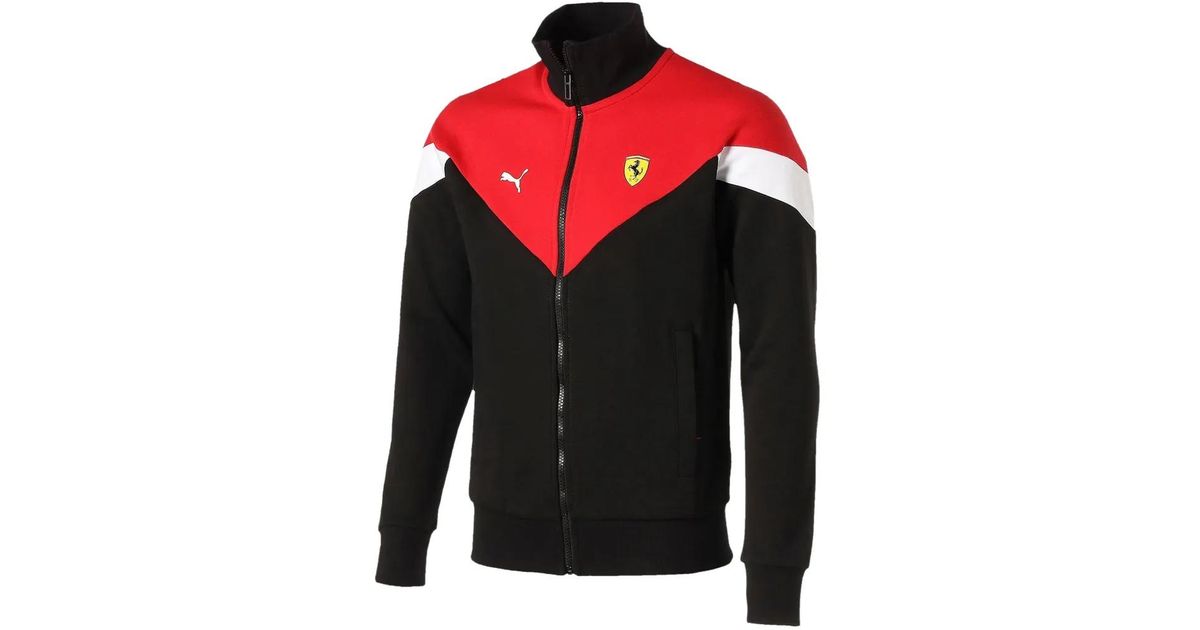 PUMA X Scuderia Ferrari Race Mcs Zip-Up Sweatshirt in Red for Men | Lyst UK