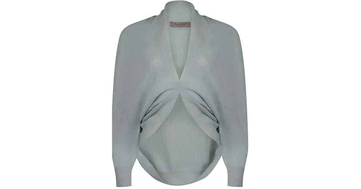 D.exterior Draped Jacket in Grey | Lyst UK