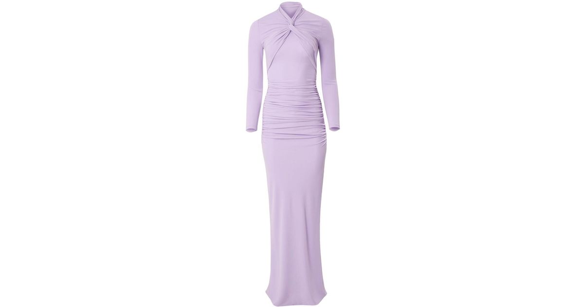Carolina Herrera Twisted Jersey Column Gown in Purple | Lyst