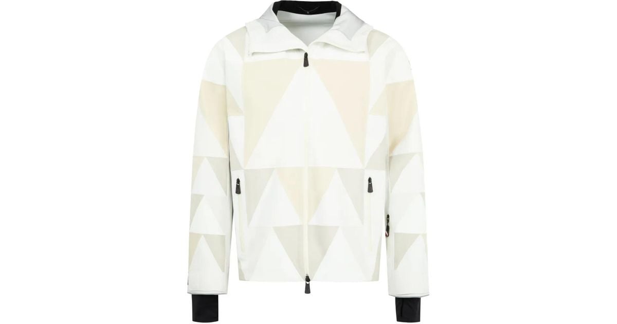 Moncler Valserine Geometric Valsérine Jacket in White for Men | Lyst UK