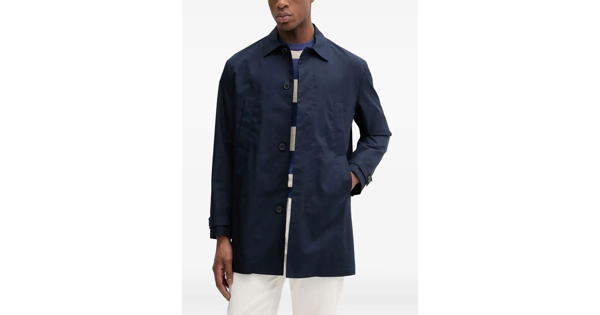 Benetton Buttoned Cuffs Shirt Jacket in Blue for Men | Lyst UK