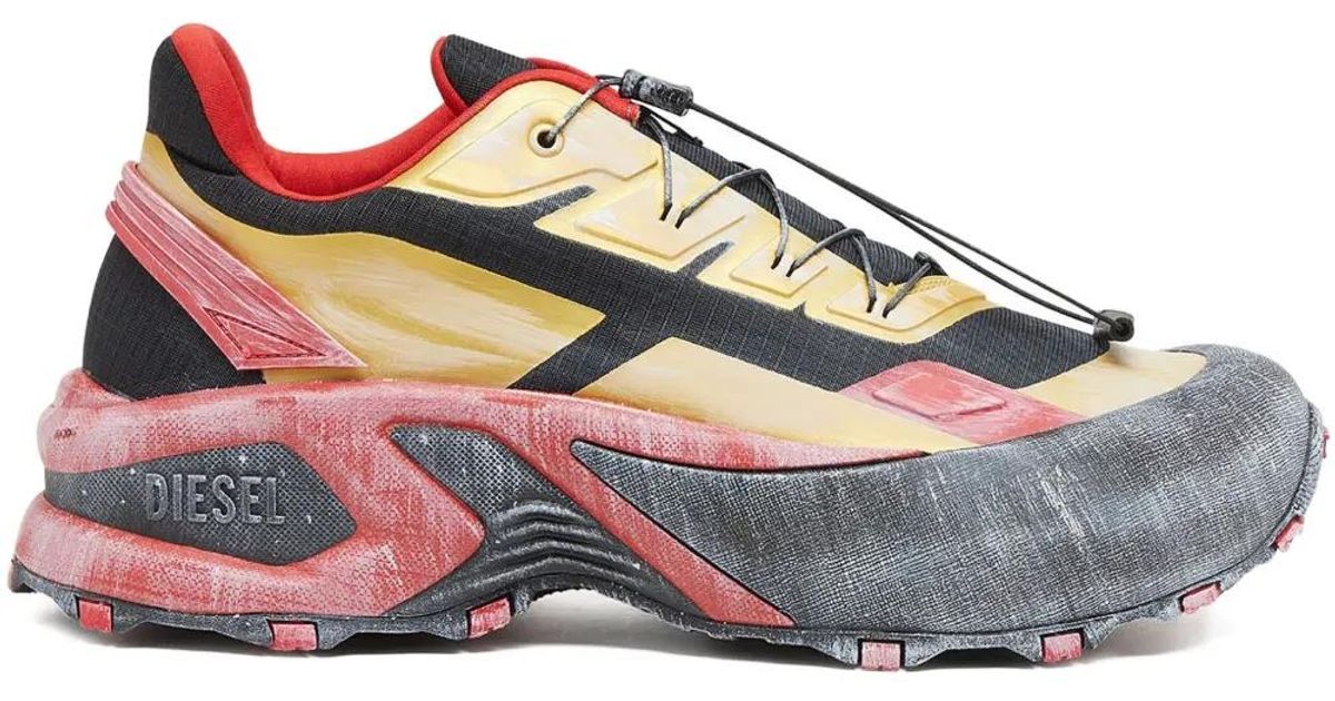 DIESEL D-Cage Runner Sneakers in Yellow for Men | Lyst