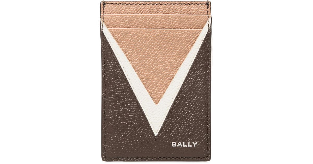 Bally Flag Card Holder in Brown for Men | Lyst