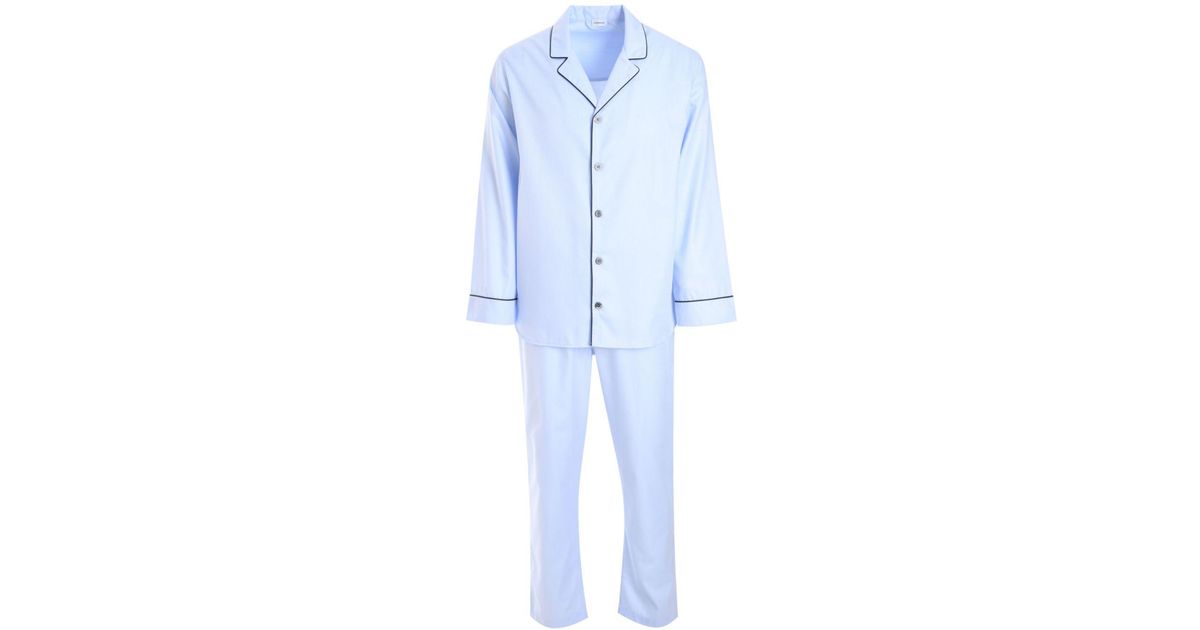 Zimmerli of Switzerland Luxury Jacquard Pajamas in Blue for Men | Lyst
