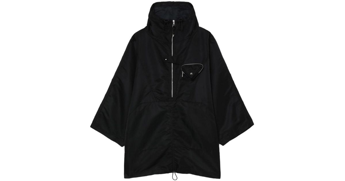 Toga Half-zip Hooded Jacket in Black | Lyst
